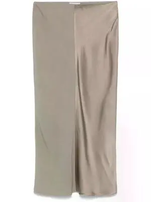AMI Paris Satin Midi Skirt