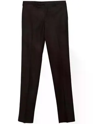 ROTA Check Patterned Virgin Wool Trousers