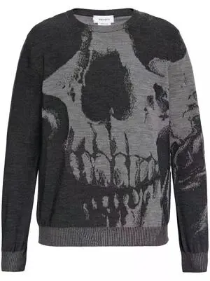 Alexander McQueen Skull-intarsia Sweater - Black