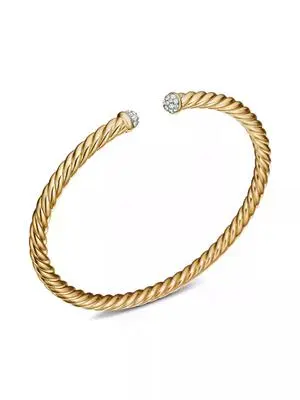 David Yurman 18kt Yellow Modern Cablespira Diamond Bracelet