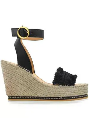 ODISSI Wedge Espadrilles - Black