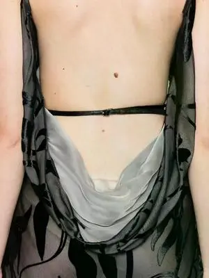 MUGLER Flocked Maxi Dress