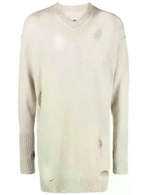 MAISON MARGIELA Distressed-effect Knitted Jumper