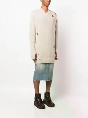 MAISON MARGIELA Distressed-effect Knitted Jumper
