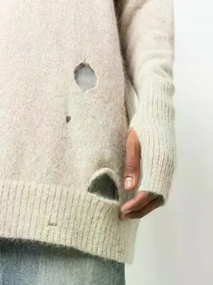 MAISON MARGIELA Distressed-effect Knitted Jumper