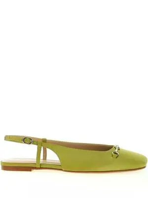 TWINSET Square-toe Ballerina Shoes - Green