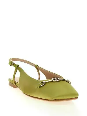 TWINSET Square-toe Ballerina Shoes - Green