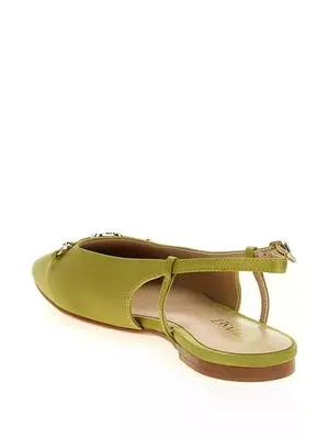 TWINSET Square-toe Ballerina Shoes - Green
