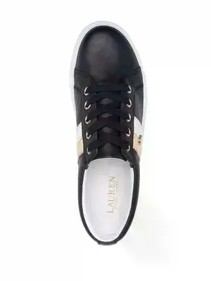 Ralph Lauren Janson Leather Sneakers - Black