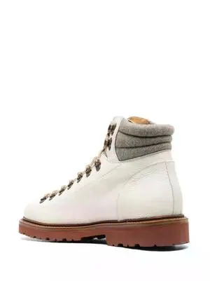 Brunello Cucinelli Lace-up Leather Hiking Boots