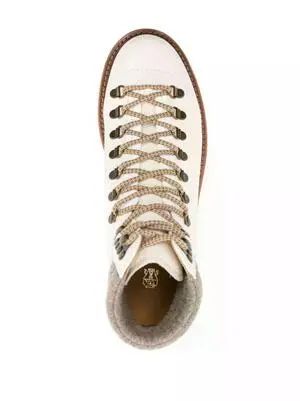 Brunello Cucinelli Lace-up Leather Hiking Boots