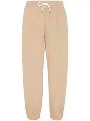 Brunello Cucinelli Straight-leg Cotton-blend Track Pants