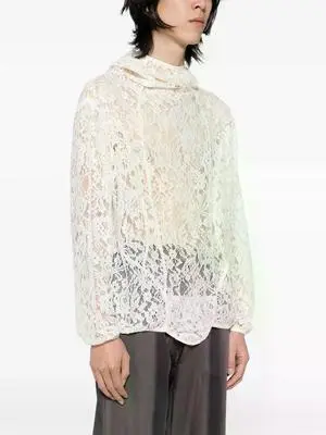 JUNTAE KIM Draped Lace Jumper - Neutrals