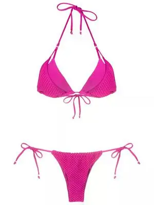 AMIR SLAMA Halterneck Triangle Bikini - Pink