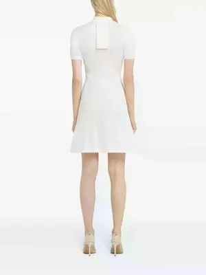 COURREGES Piqué-cotton Polo Dress - Neutrals