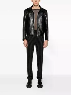 AMI Paris Tailored Virgin Wool Pinstripe Trousers