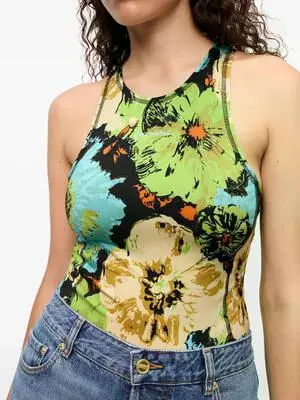 GANNI Floral-print Bodysuit
