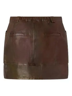 Pinko Leather Skirt