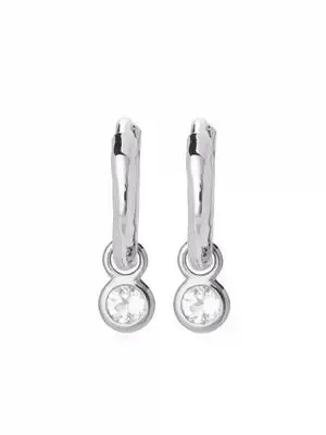 Monica Vinader Mini Gem Huggie Earrings - Silver