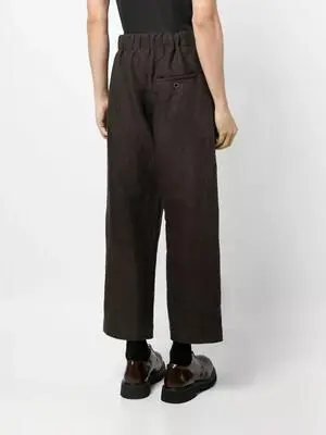 UMA WANG Paxton Herringbone Linen Blend Trousers