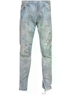 RRR123 Painted And Repaired Slim-cut Jeans