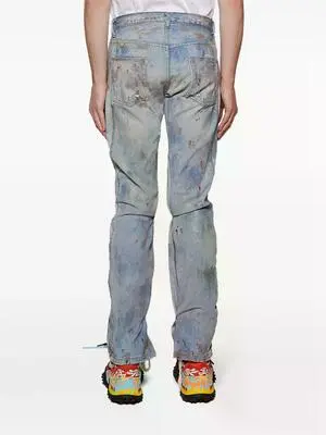 RRR123 Painted And Repaired Slim-cut Jeans