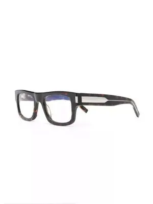 Saint Laurent Logo Tortoiseshell-detail Glasses
