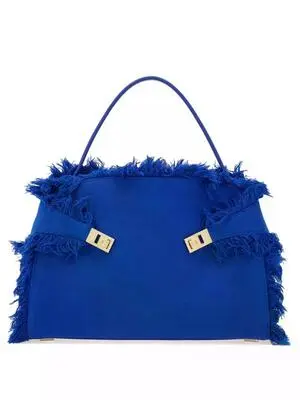 FERRAGAMO Large Hug Fringe Shoulder Bag