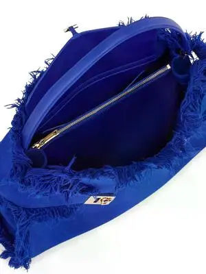 FERRAGAMO Large Hug Fringe Shoulder Bag