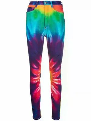 Philipp Plein Tie-dye Print Skinny Jeans