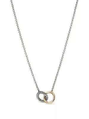 John Hardy 14kt Gold Jh Essential Linked Necklace - Silver