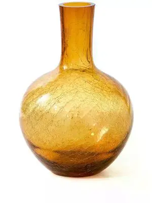 POLSPOTTEN Large Ball Body Glass Vase - Yellow