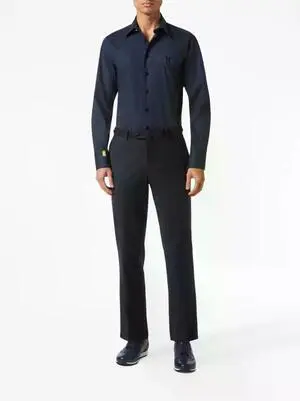 BILLIONAIRE Logo-embroidery Cotton Shirt