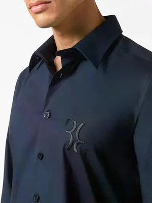 BILLIONAIRE Logo-embroidery Cotton Shirt