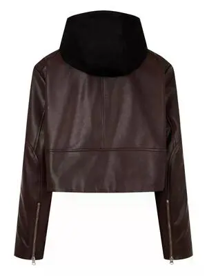 STUDIO TOMBOY Faux-leather Jacket With Hood