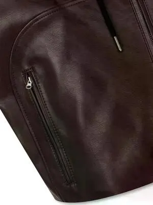 STUDIO TOMBOY Faux-leather Jacket With Hood