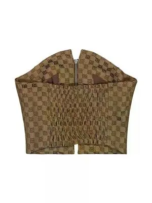 MISBHV Jacquard Monogram Corset Top