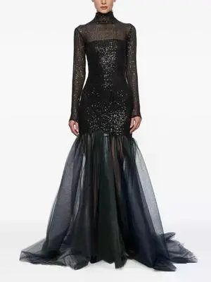 Atu Body Couture Mock Neck Evening Dresses