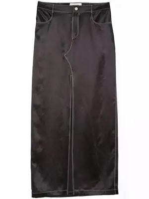FLEUR DU MAL Silk Maxi Skirt