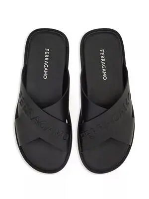FERRAGAMO Crossover-strap Leather Sandals