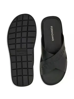 FERRAGAMO Crossover-strap Leather Sandals