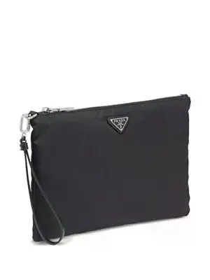 Prada Re-nylon Triangle-logo Clutch Bag