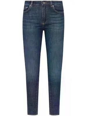Dolce & Gabbana Logo-plaque Skinny Jeans - Blue