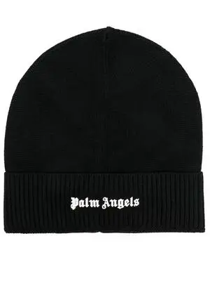 Palm Angels Logo-embroidered Beanie