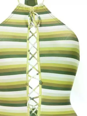 AMIR SLAMA Striped Swimsuit