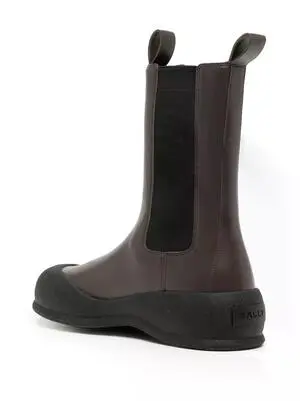 Bally Flat Leather Boots - Brown