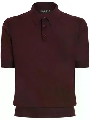 Dolce & Gabbana Fine-ribbed Polo Shirt