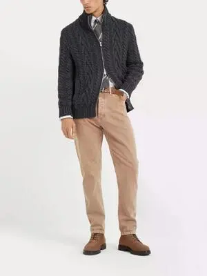 Brunello Cucinelli Tapered Jeans With Logo Patch