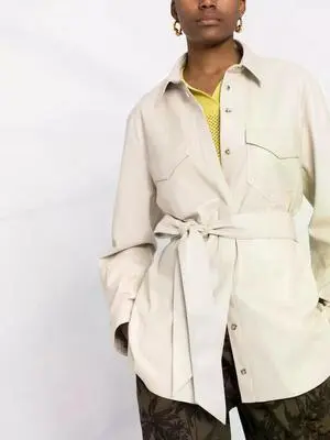 Nanushka Vegan Leather Oversized Shirt