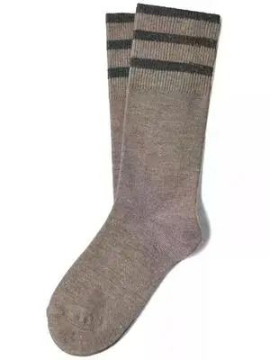 Brunello Cucinelli Stripe-detailing Socks - Brown